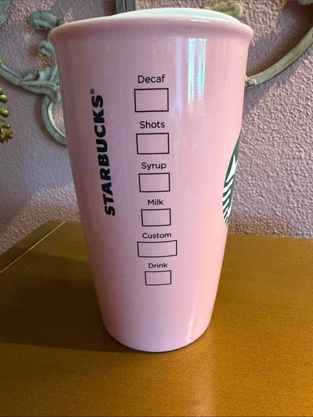 Starbucks | Kitchen | Starbucks Disney Ceramic Pink Tumbler | Poshmark